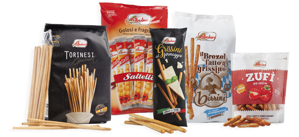 Grissini - Snack salati confezionati - Valledoro Shop online